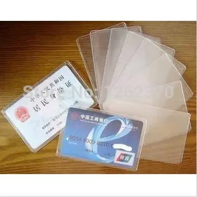 9.3X 6 Cm PVC Transparent Credit Card Holder Protect Bank ID Card ...