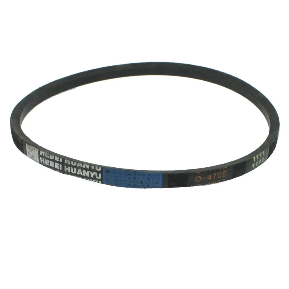 O-470e Black Mechanical Auxiliary Rubber Band Drive Vee Belt 51cm Outer ...