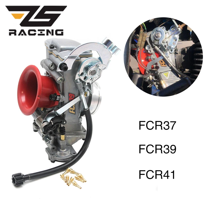 Zs racing carburador fcr para motocicleta, 28/35/37/39/41, original ...
