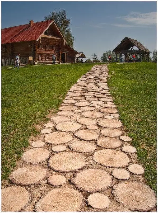 Concrete Log Stepping Stone