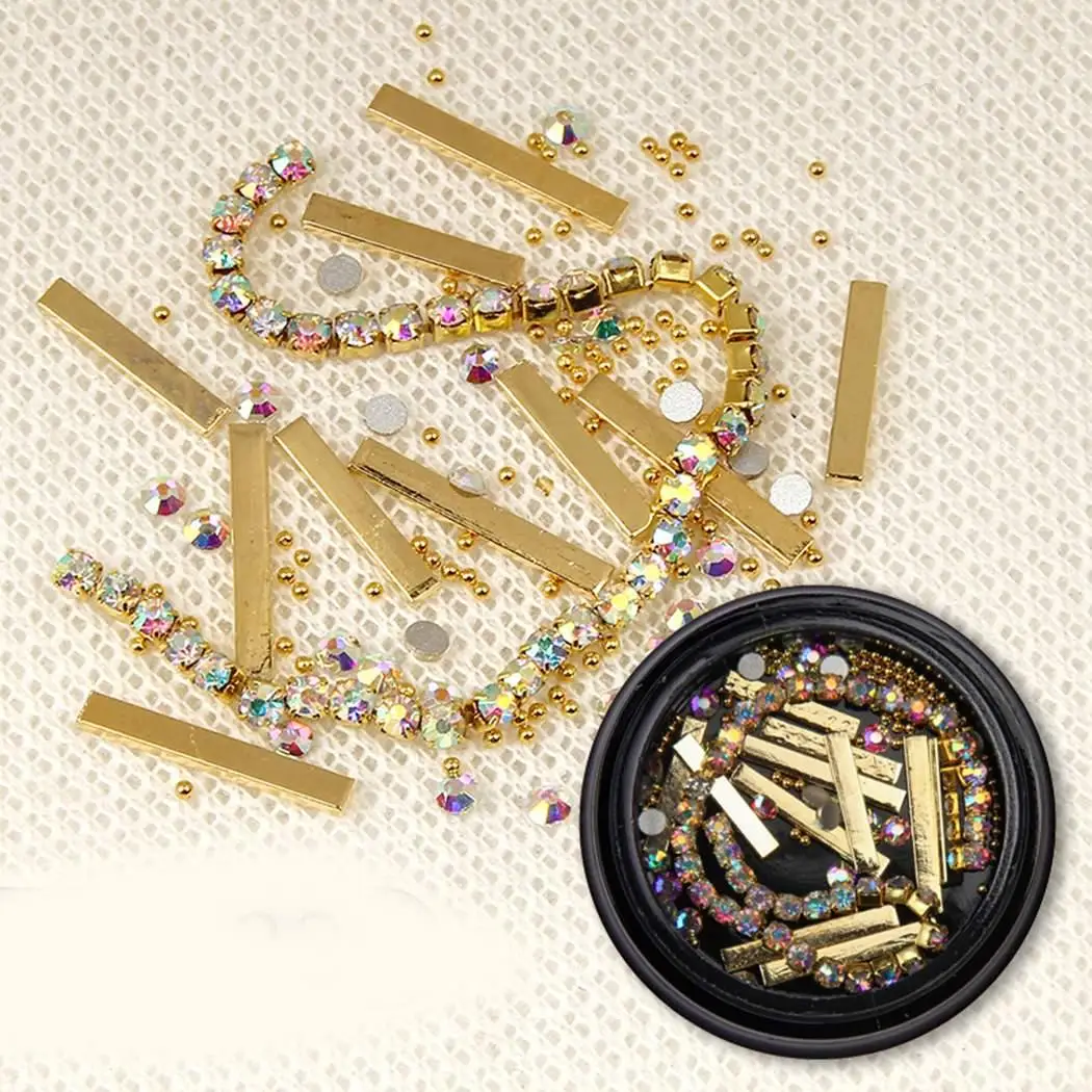 네일 1 쇼 Cm 인치 3 4 데칼 스팽글 장식 매니큐어 유형 스틸 글리터 5 그림 샤이니 2 타입 워터라인석 And 데코레이션 Aliexpress