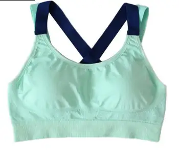 Sports Bra Full Cup Breathable Top Shockproof Cross Back Push Up ...