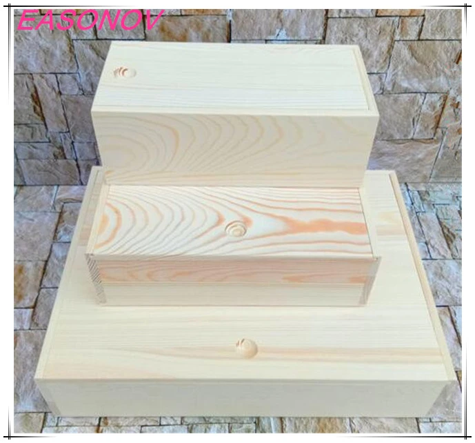 Easonov Rectangular Pull-out Solid Wood Wooden Box Storage Box Gift ...