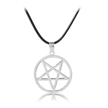 Fashion Black Butler Necklace Pentacle Pentagram Pendant Lucifer Satan ...