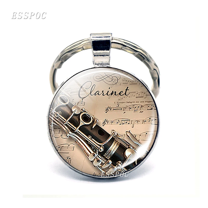REVIEW Musical Instrument Clarinet Guitar Flute Violin Music Key Chain ...