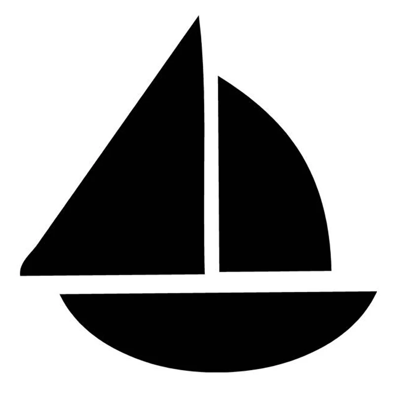 15.3cm*15.3cm Simple Sailboat Boat Stickers Decals Vinyl Decor Car ...