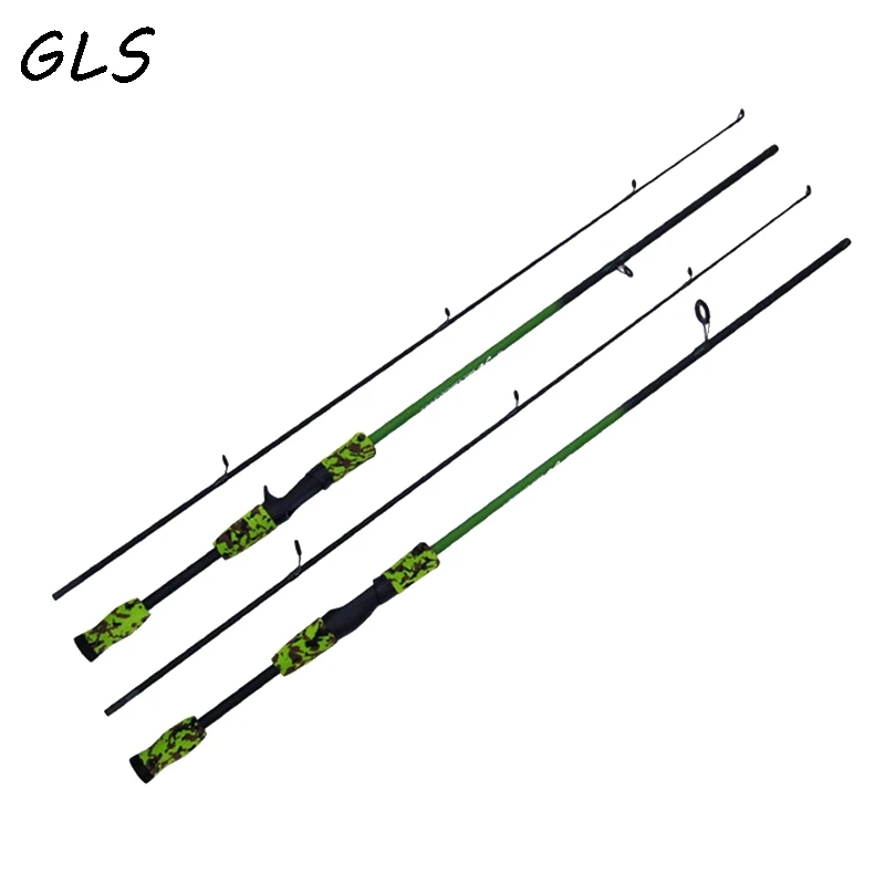Carbon Fiber Camouflage Lure Casting Spinning Fishing ROD 1.8M M/ML Power Line Wt 6 15lb lure wt ...