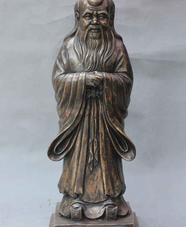28 Folk Chinese Bronze Taoism Lao tzu Philosopher Militarist Laozi Lao ...