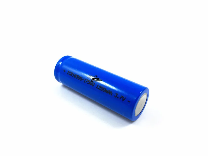 LED 손전등 토치 및 스피커용 충전식 리튬 이온 배터리, ICR 3.7V 16500 17500, 리튬 이온 셀 1200MAH ...