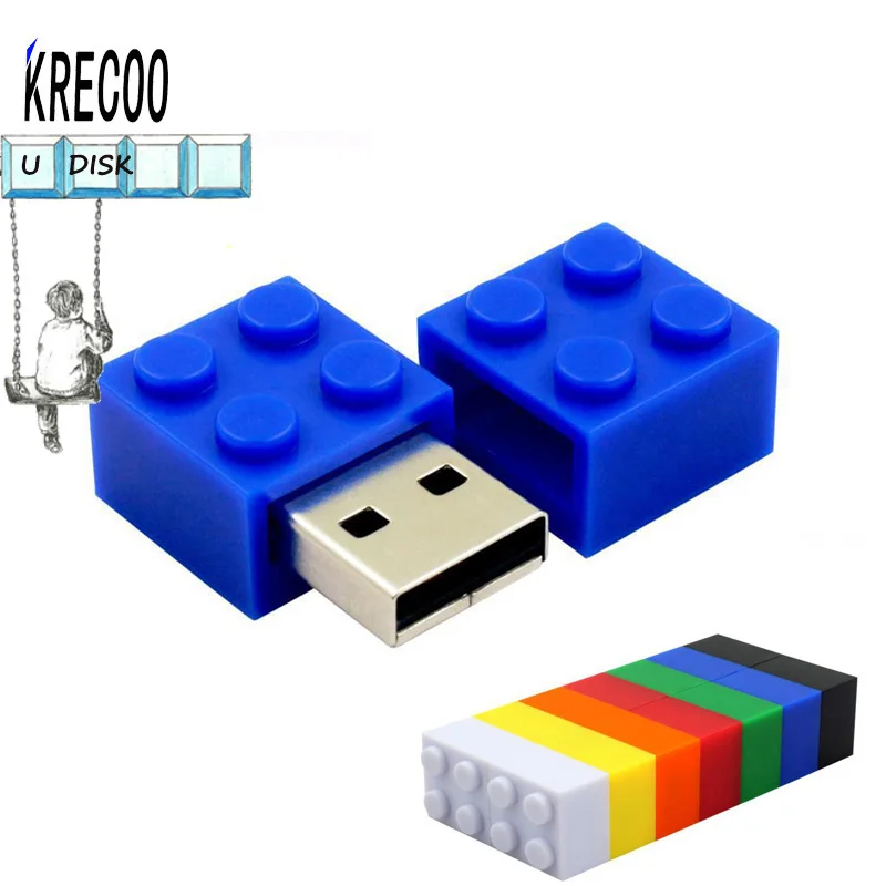 New Gifts Cute Flash Drives Russian Colorful Building Blocks Usb Memory ...