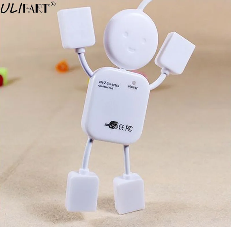 ULIFART New 4 Port Robot Hub Cute Human Shape Portable High Speed USB ...
