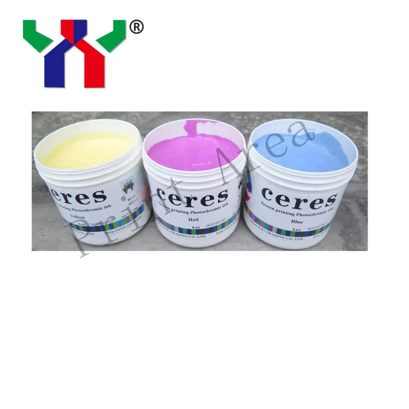 0.5kg/팩, 스크린 인쇄 광변색, PVC 및 종이용 태양 변색 잉크, 보라색에 무색, 햇빛에 색상 표시 ...