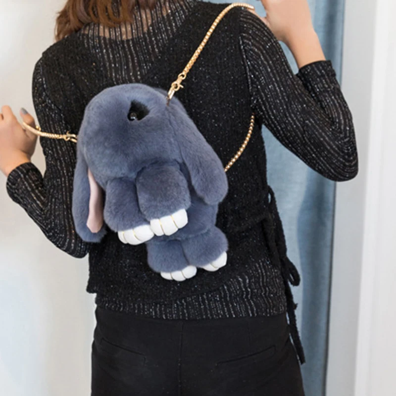 Big Rabbit Bag Women Fluffy Bunny Women Messenger Bag Female Shoulder ...
