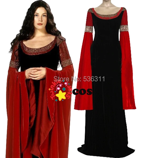 Free shipping The Lord of The Rings princess Arwen cosplay costume ...