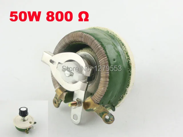 Ceramic Core Wirewound Variable Resistor Rheostat 50 Watt 800 Ohm ...