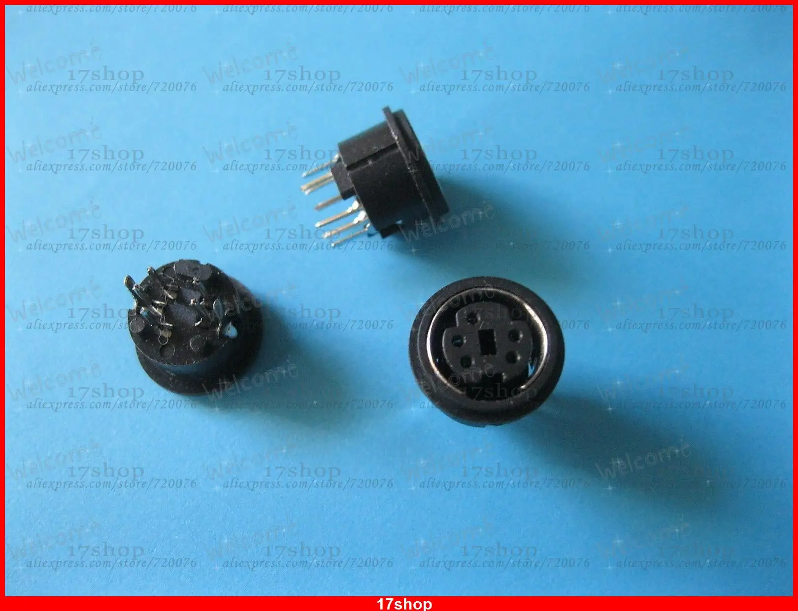 200 pcs Mini 5 Pin DIN Jack Circular PCB Mount Female Connector-in ...