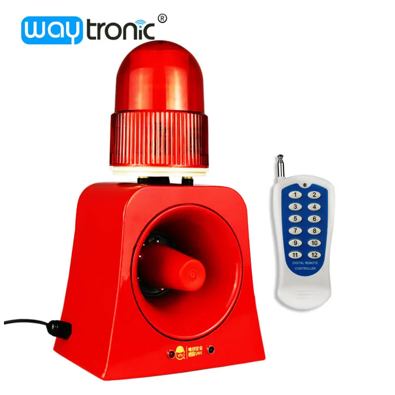 Red LED Flashing Strobe Warning Light 20W Industrial Safety Horn Siren ...
