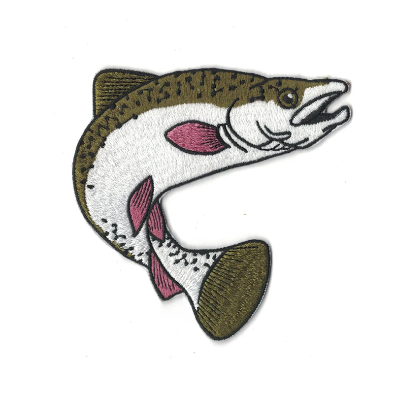 10PCS Fish Embroidered Patches Iron on or Sewing for Clothes Applique ...