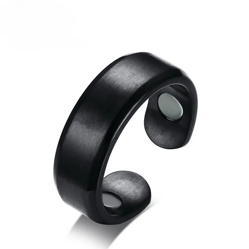 BC Health Care Men Ring Magnetic Therapy Black Male Jewelry Stainless ...