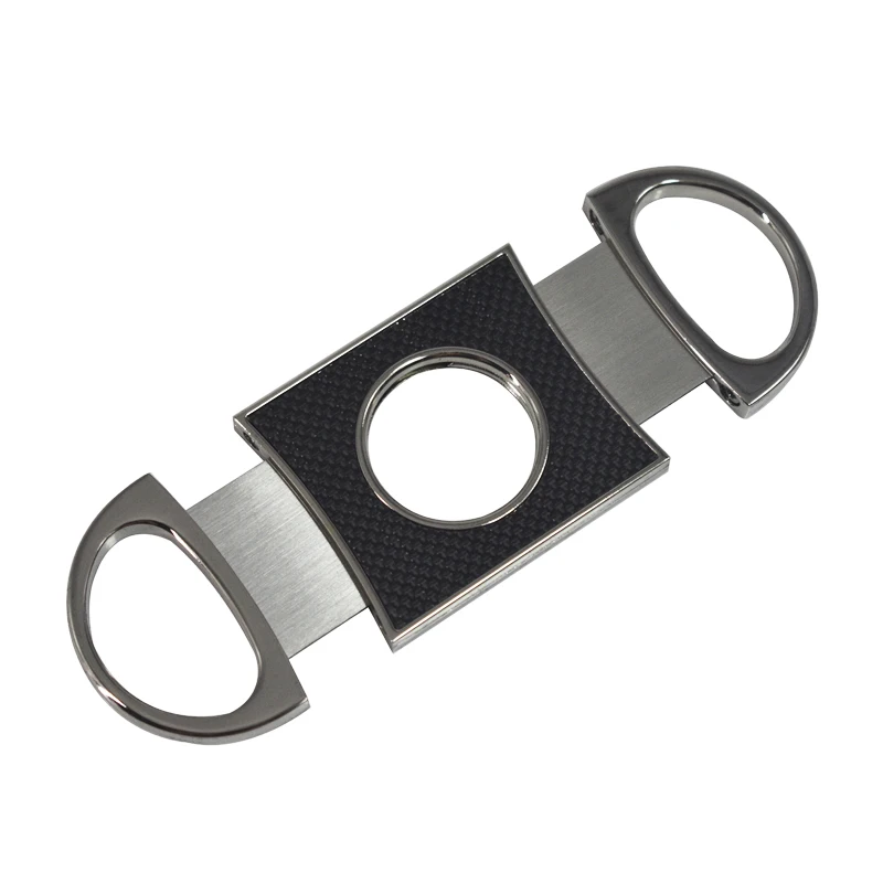 CARBON FIBER Cigar CUTTER Double Cut Blade Sharp Cigar Scissors Smooth ...
