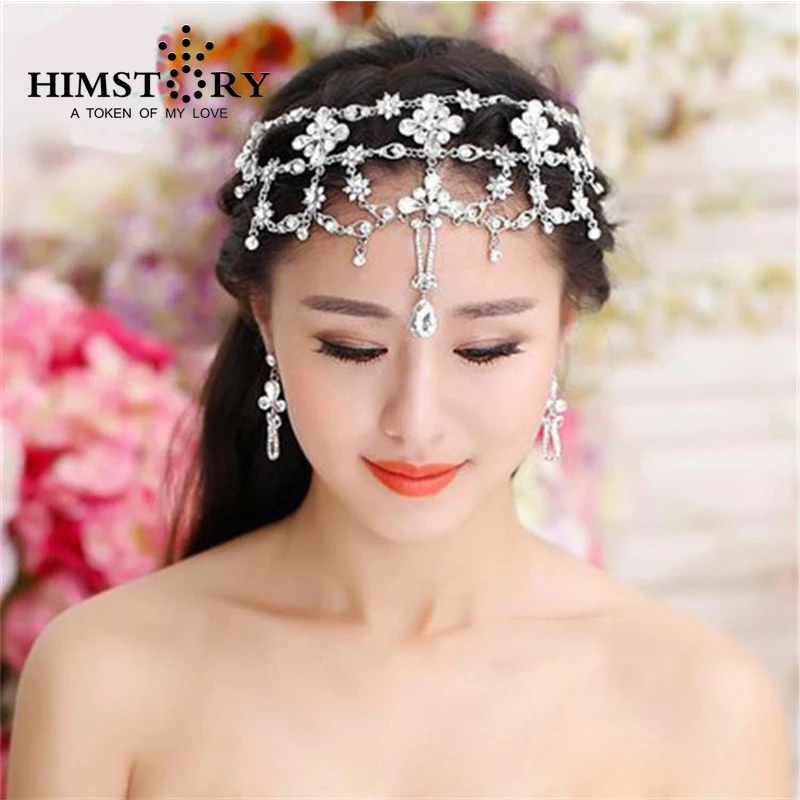 Bridal Princess Rhinestone Headpiece Wedding Head Chain Hair Jewelry