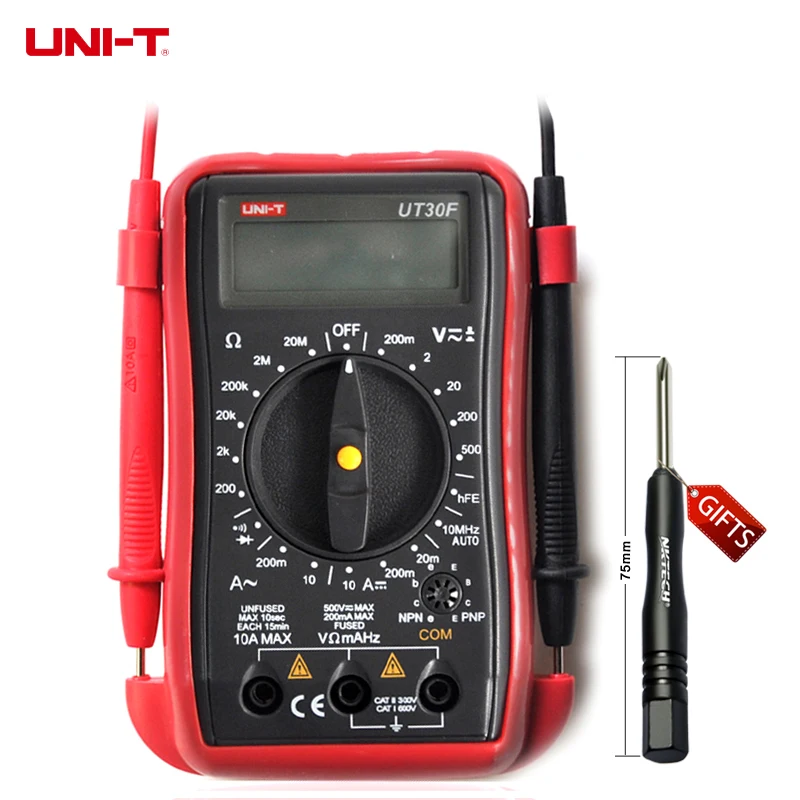 UNI T UT30F Digital Multimeter Overload Protection Input Impedance for ...