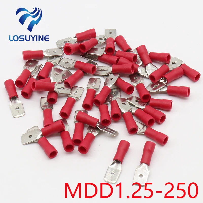 MDD1-25-250-male-Insulated-Spade-Quick-Connector-Terminals-Crimp ...