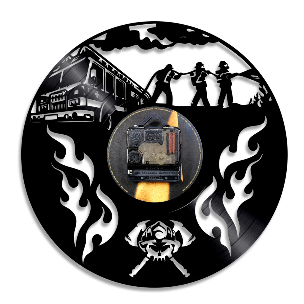 Home Décor Firefighter With HelmetAxes Clock Clocks Home & Living etna ...