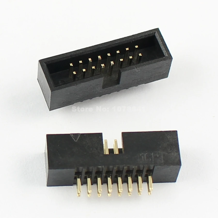 10pcs 1.27mm 2x8 Pin 16 Pin DIP Male Shrouded PCB Box Header IDC ...