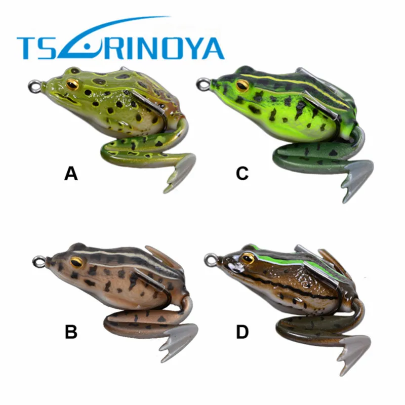 Tsurinoya 5.5cm 16g Mini Soft Rubber Frog Fishing Lure Crank Baits with ...