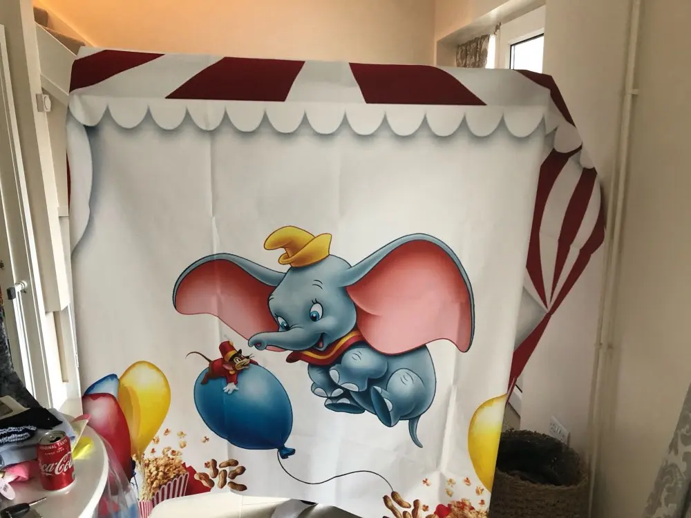 7x5ft Carnival Circus Stage Dumbo Elephant Balloons Custom Photo Studio ...