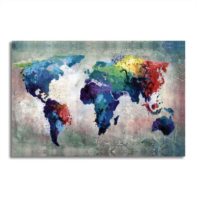 World Map Poster Framed