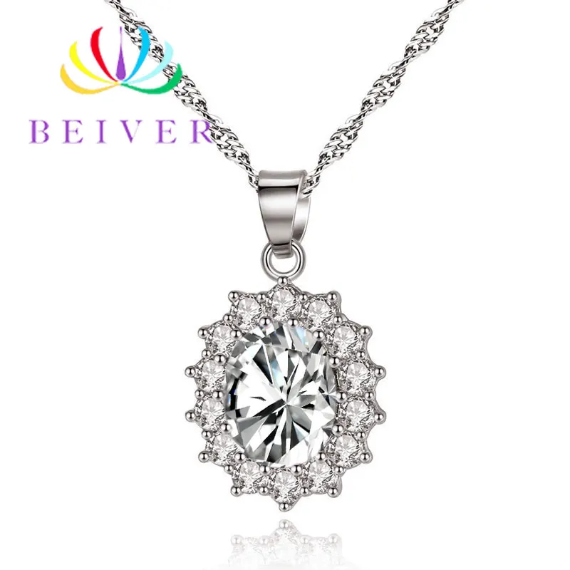 Beiver модное 5 цветов AAA+ циркониевое цветочное ожерелье для женщин ...