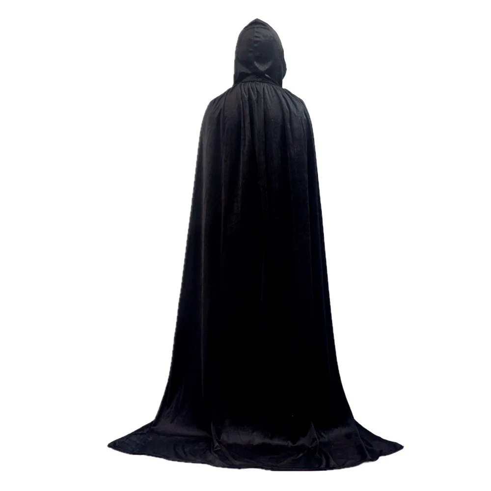 blue red Black Halloween cosplay Death Cloak Adult Witch Long Halloween ...
