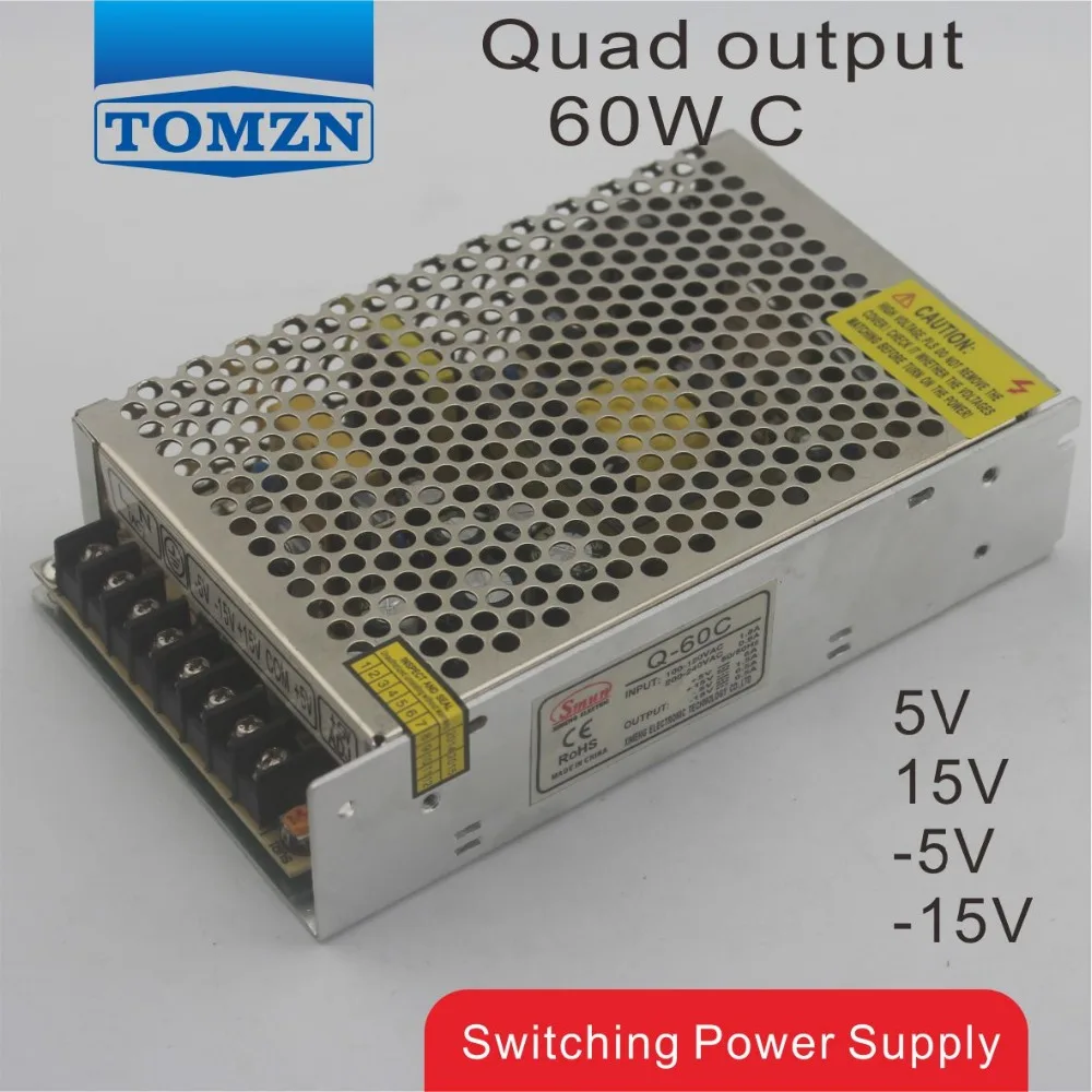 60W Quad output 5V 15V 5 15v Switching power supply AC to DC|supplies ...
