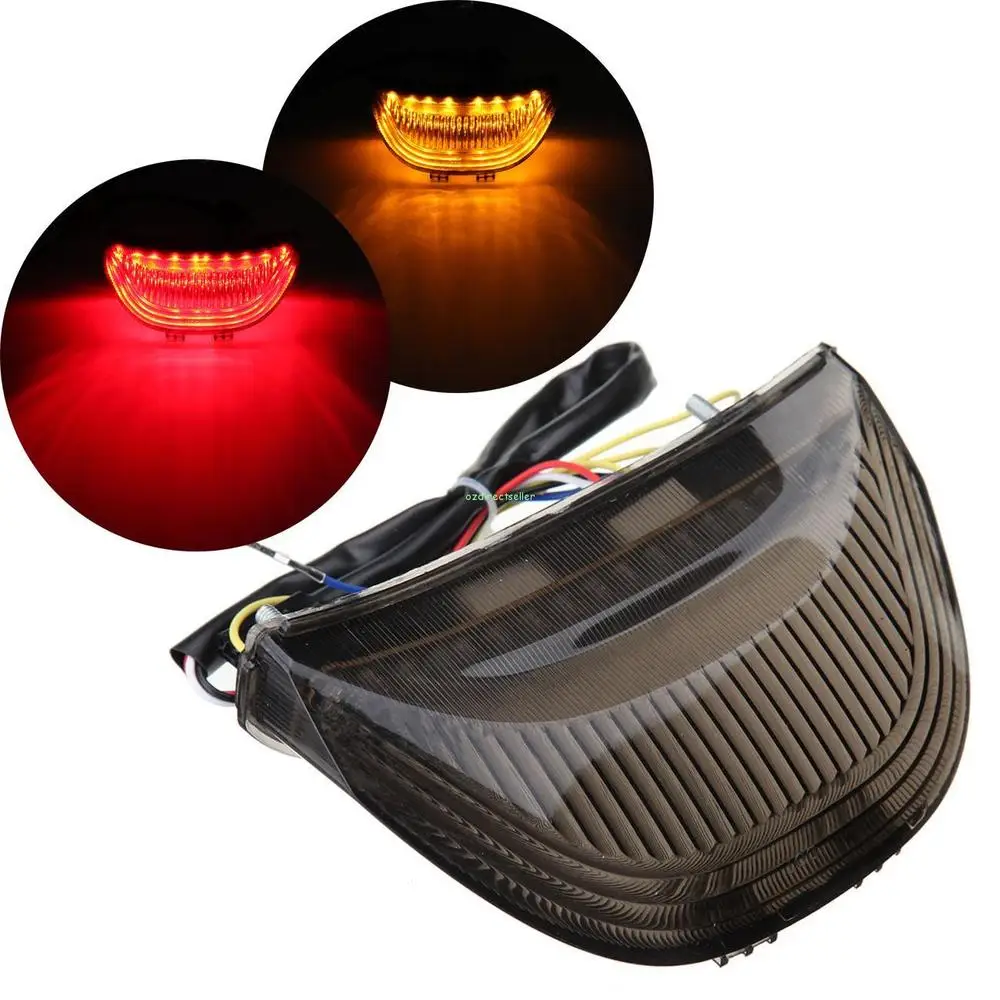 Motorcycle Fender LED Taillight Waterproof Super Bright Red tail Light ...