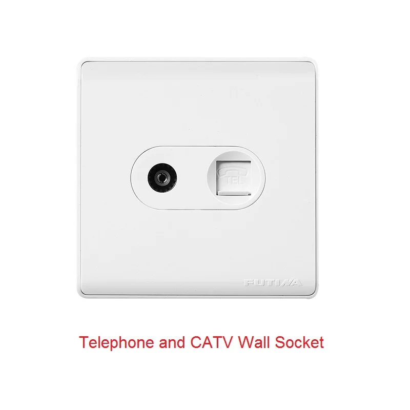 High Quality Telephone Network Catv Wall Socket Retardant Pc Material ...