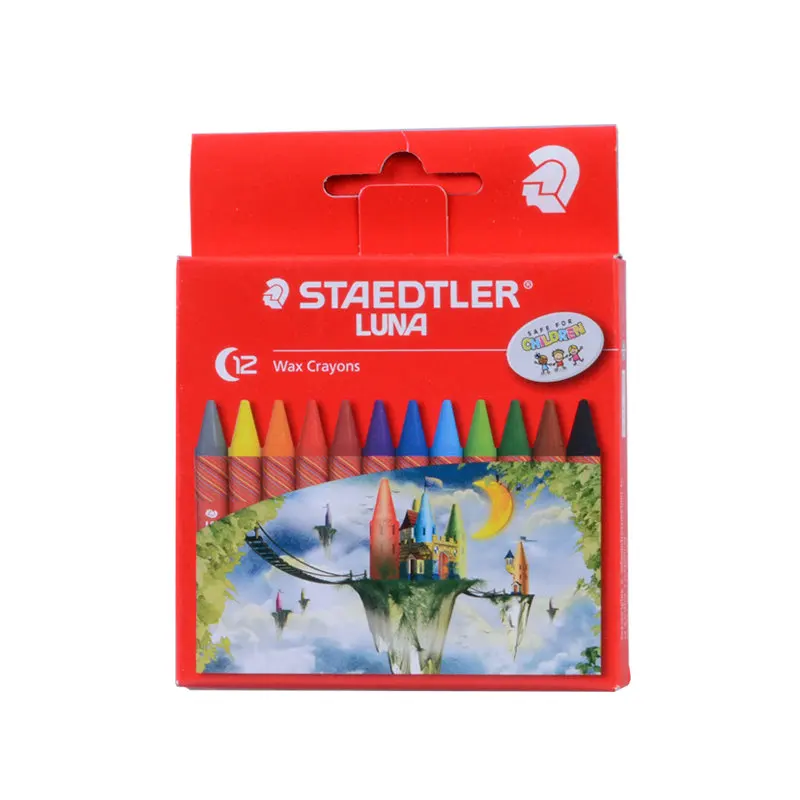 Staedtler Luna 2200 LC12 12 colors Wax Crayon for Children Drawing Wax ...
