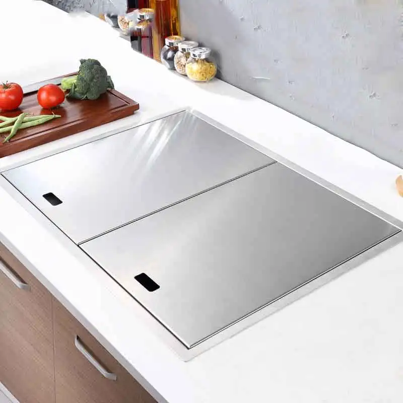 304 stainless steel kitchen sink manually single slot hidden xiancai ...