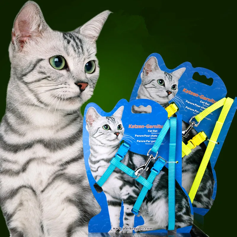 Cat Traction Rope Fluorescent Traction Belt Pet Meow Cat Harness ...