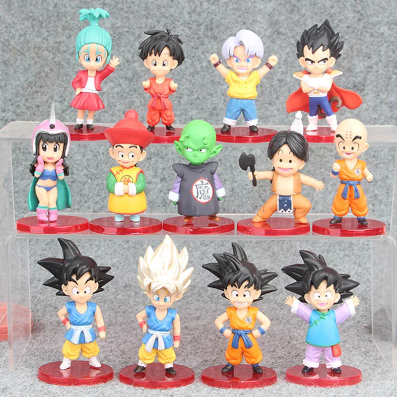 Dragon Ball 13pcs/set Child Ver. Goku Mini Action Figures 1/10 scale ...
