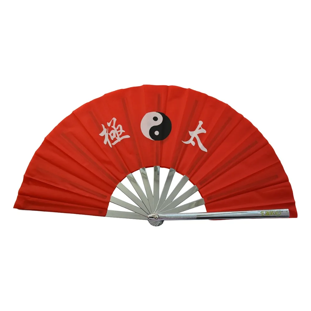 Double faced tai chi fan Alloyed ribs good hand feel "Tai Chi" pattern ...