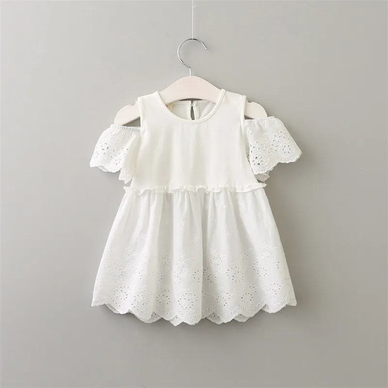 Baby Girls Embroidered Floral Dresses Kids Girls Fashion Off shoulder ...