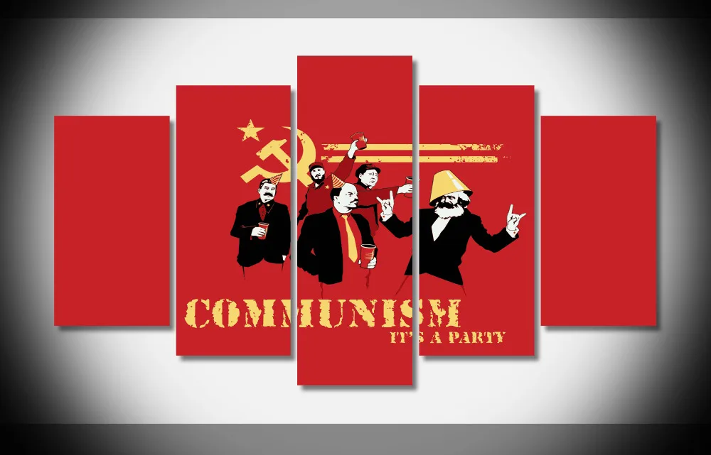 8116 Communism Party Humor Funny Fabric poster Framed Gallery wrap art ...