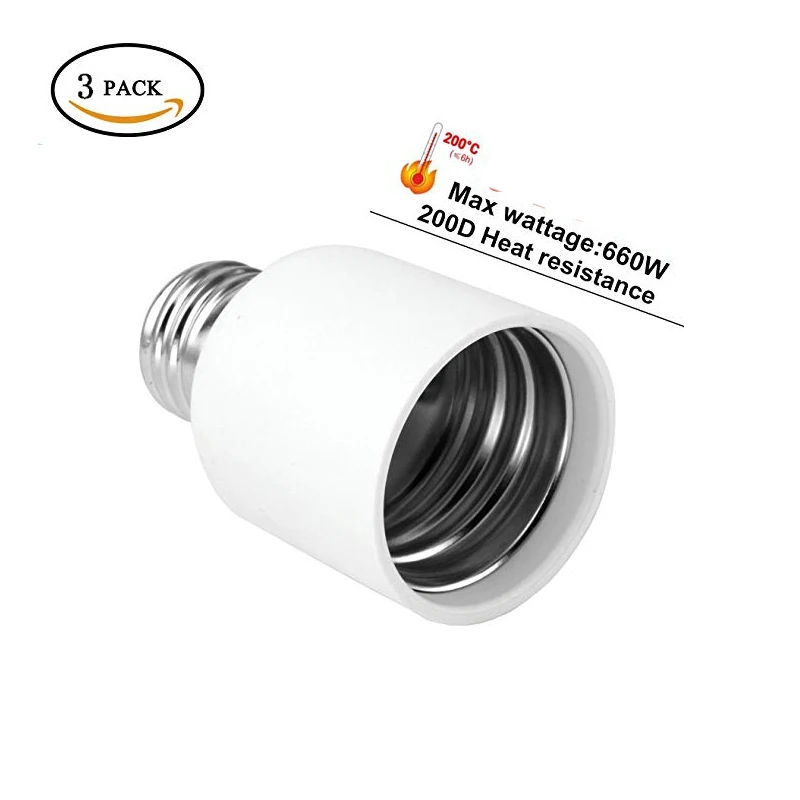 3 Pack E26 E27 to E39 E40 Adapter Medium E26 E27 to Mogul E39 E40 Light ...