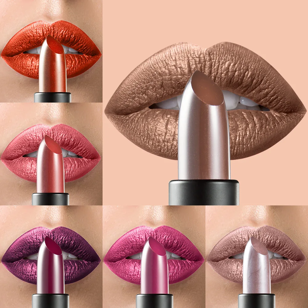 high quality 1PCS Sexy Golden pearl lipstick Long Lasting Moisture ...