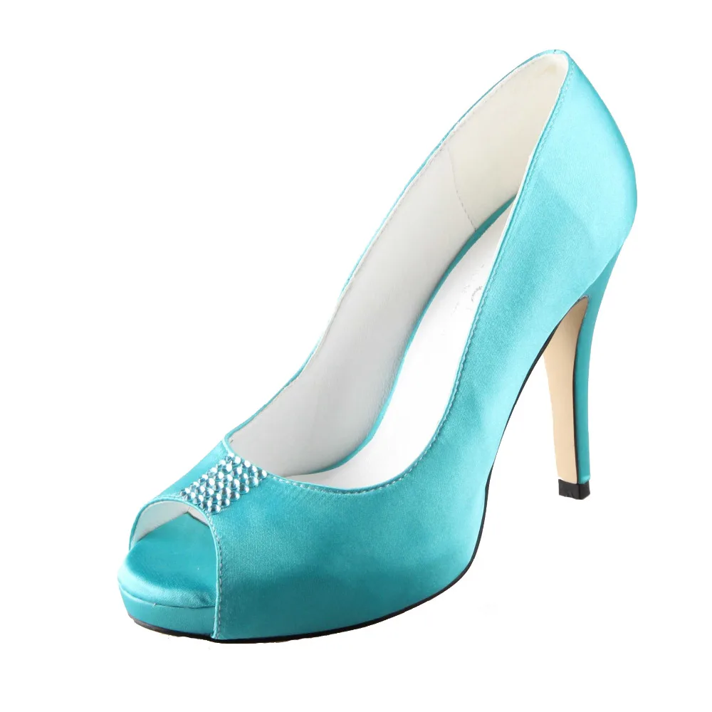 chaussures mariee turquoise