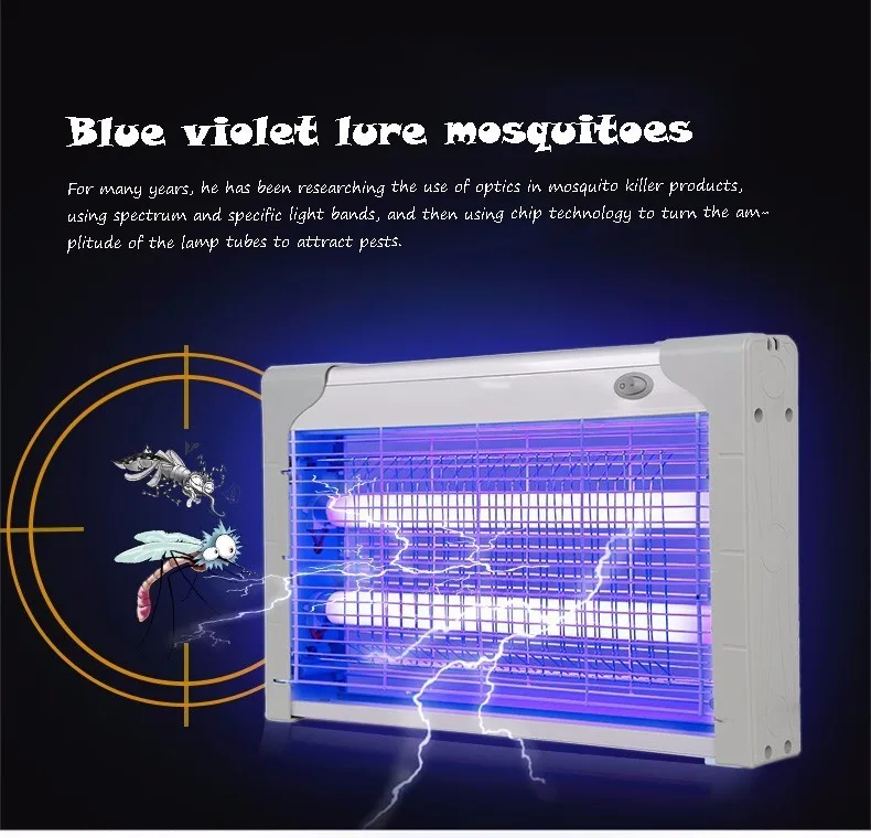 Silent LED Electric Shock Mosquito Killer Lamp 220V Anti-fly Lights ...