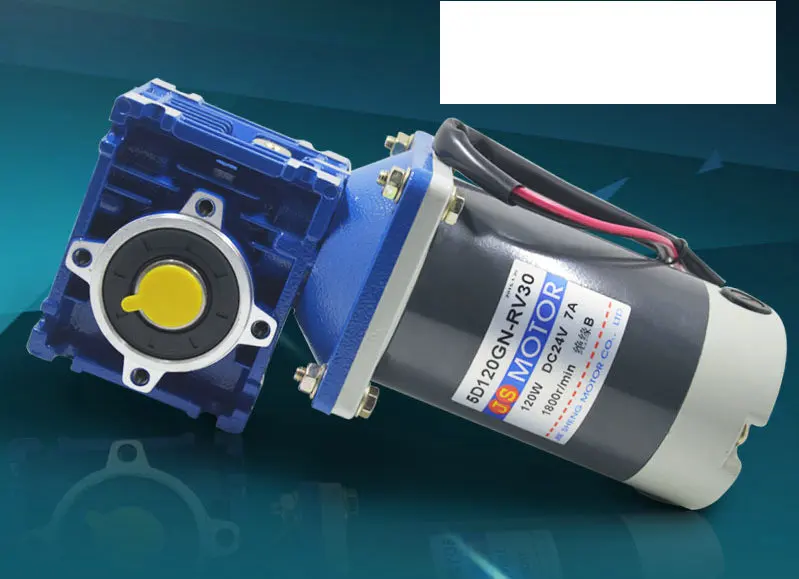 Dc12v/24v 120w Rv30 Gear Motor Worm Gear Speed Motor Large Torque Slow ...