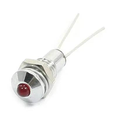 2 Terminals 5.5mm Thread Recessed Red LED Signal Indicator 1.8V 0.2A ...